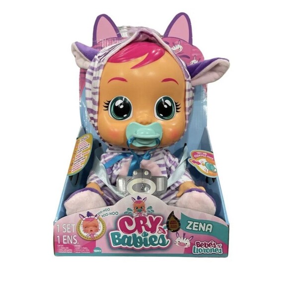 Toys | Cry Babies Boo Hoo Magic Tears Zena In Box Purple Zebra Costume ...